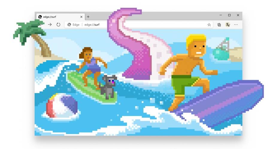Microsoft Edge z grą w surfowanie - MyApple.pl