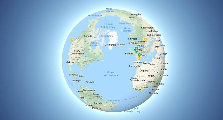 Webowe mapy Google z widokiem Ziemi i podglądem innych ciał niebieskich ...